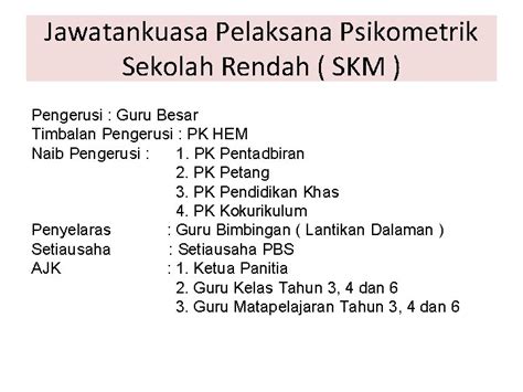 Psikometrik Pentaksiran Berasaskan Sekolah Bahagian Pengurusan Sekolah