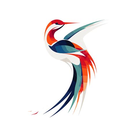 Flat Color Vector Art Simplicity Flight Mimalist Abstract Transparent Background Bird Vector
