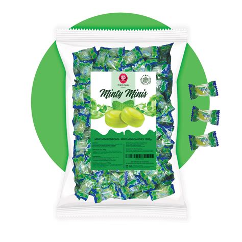Peres Candy Süßigkeiten Großpackung 1kg Minty Minis Mini Minzbonb