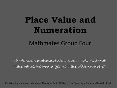 PPT Place Value And Numeration PowerPoint Presentation Free Download ID