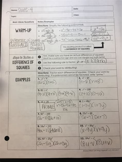 Unit 7 Algebra 1