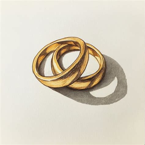 Intertwined Golden Wedding Rings Creating Symbolic Unity And Connection Stock Image Image Of