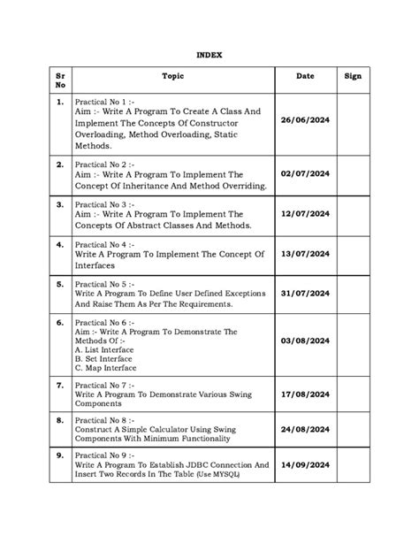 Sycs Core Java Practicals Semester Iii Pdf