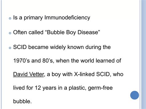 Severe Combined Immunodeficiency Scid Pptx