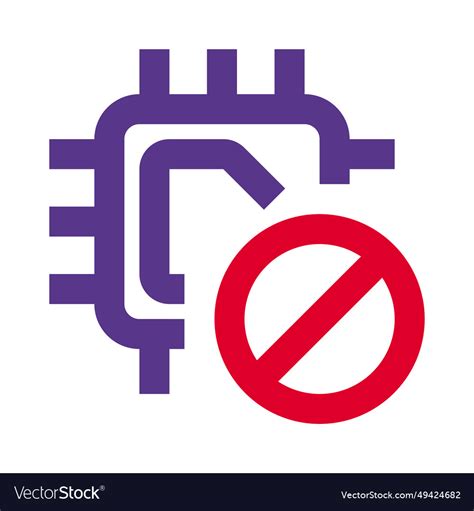 Microchip With Limited Or Controlled Usage Vector Image
