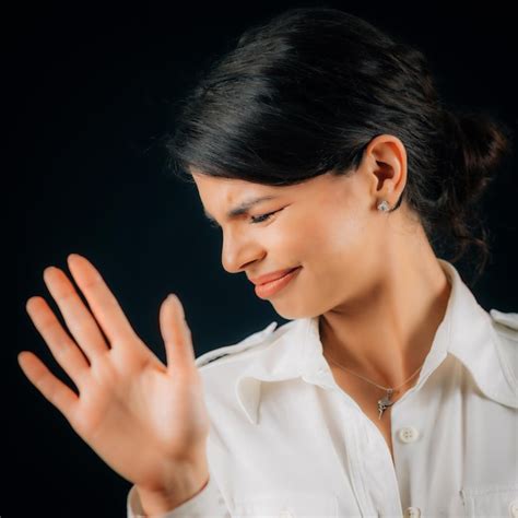 Premium Photo Emotions Disgust Face Of A Beautiful Young Woman