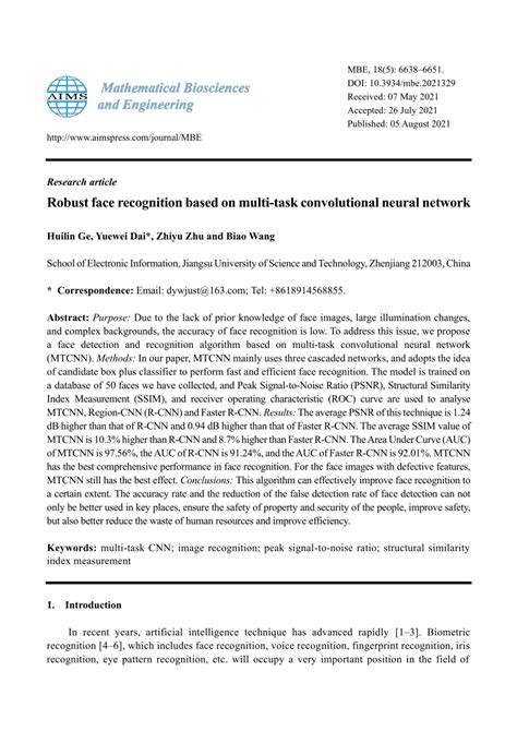 Pdf Robust Face Recognition Based On Multi Task Convolutional Neural