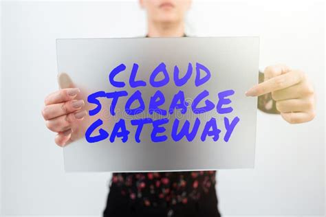 Text Caption Presenting Cloud Storage Gateway Word Written On Server