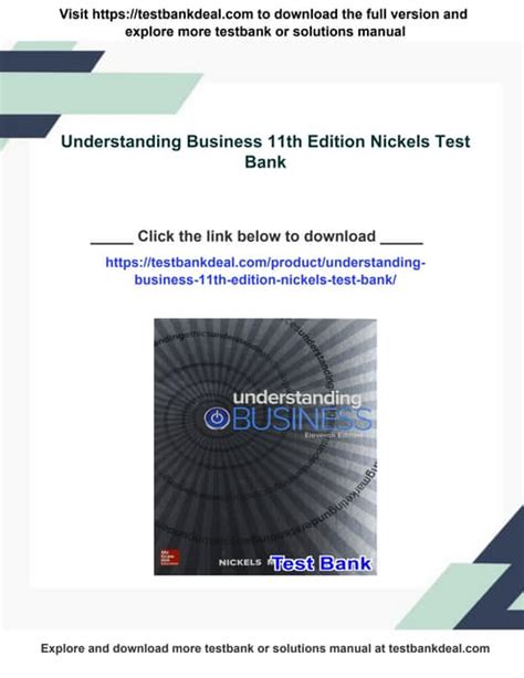 Understanding Business 11th Edition Nickels Test Bank Pdf