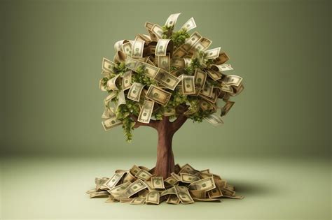 Premium Photo A Tree With A Money Tree On It