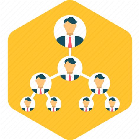 Business Connection Hierarchy Network Organization Structure Icon