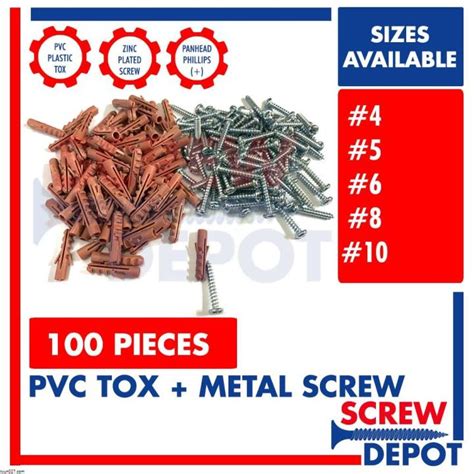 Dead Foreign Various Screwdriver Set ♞100sets Tox With Screw Toxscrew Tox Expansion Anchor 4 5 6