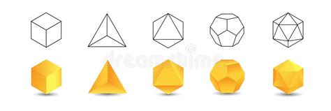Geometric Solids Set Stock Illustrations 348 Geometric Solids Set Stock Illustrations Vectors