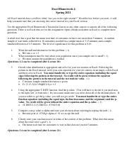 Homework 4 EXCEL Pdf Excel Homework 4 Spring 2021 All Excel Tutorials Have A Red Box Titled