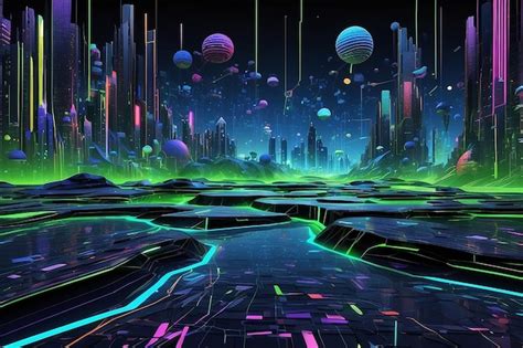 Premium Ai Image Blockchain Brilliance A Futuristic Symphony Of Neon Code And Digital Wonders