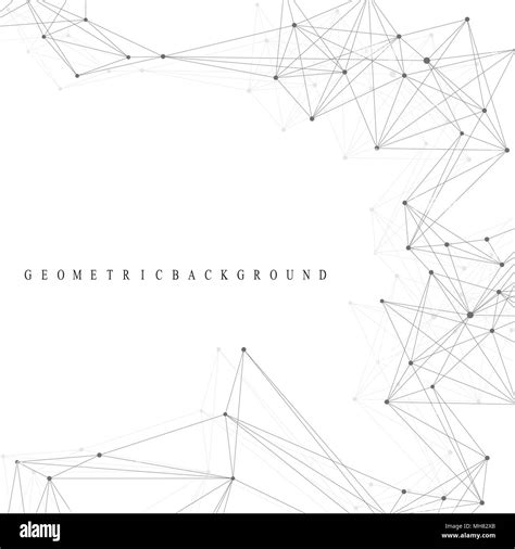 Geometric Abstract Background With Connected Line And Dots Graphic