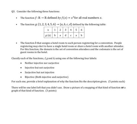 solved q3 consider the following three functions the