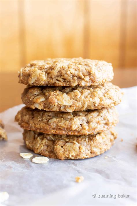 Simple And Easy Vegan Oatmeal Cookies Gf Beaming Baker Vegan Oatmeal