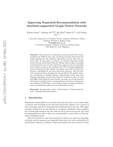 Pdf Improving Sequential Recommendation With Attribute Augmented