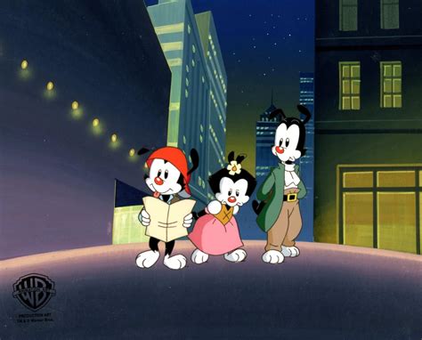 Warner Bros Studio Artists Animaniacs Original Production Cel On Original Background Yakko