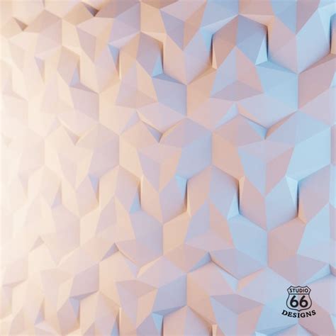 Tiles Cubism Papercraft High Tech Interior Design Honeycomb Hexagon Tiles Paper Statue Faux