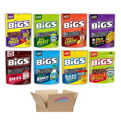 Snackathon Bigs Sunflower Seeds Variety Pack 8 Flavors 5 35 Ounce Bags Single Serve