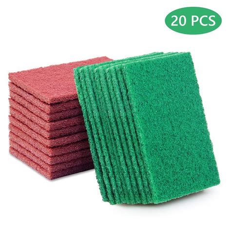 Tripumer 20 Pcs Heavy Duty Scouring Pads General Purpose Scrub Sponge 2