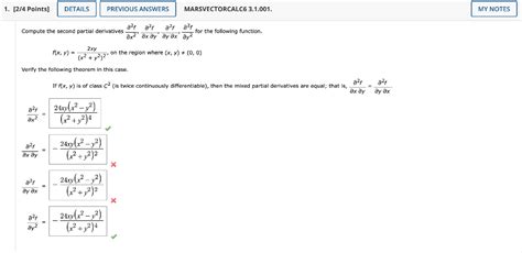 Solved Compute The Second Partial Derivatives ∂2f ∂x2 ∂2f