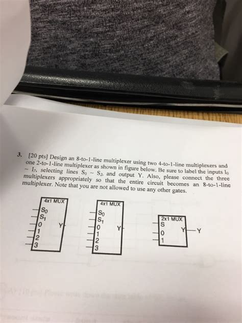 Solved Design An 8 To 1 Line Multiplexer Using Two 4 To L Chegg Com