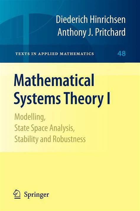 Texts In Applied Mathematics Mathematical Systems Theory I Modelling State Space Analysis