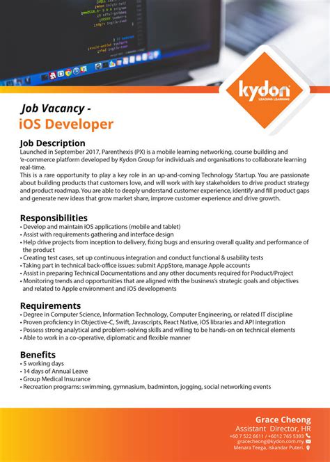 New Hiring At Kydon Learning Systems Sdn Bhd Grace Cheong