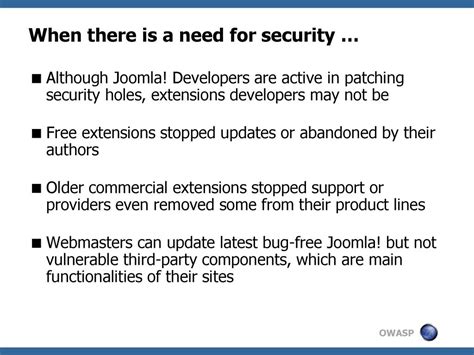 Owasp Joomla Cms Vulnerability Scanner Project Flyer Ppt Download