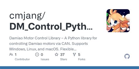 Github Cmjang Dm Control Python Damiao Motor Control Library A Python Library For