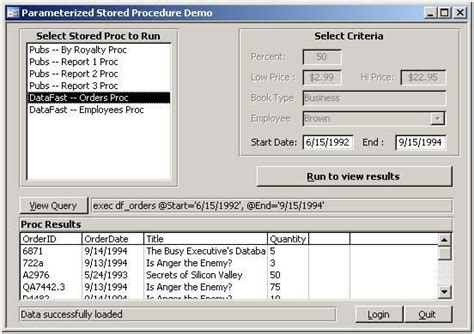 How To Execute Sql Stored Procedures From Microsoft Access Database