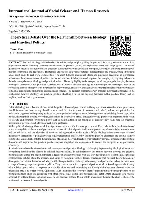 Pdf Theoretical Debate Over The Relationship Between Ideology And