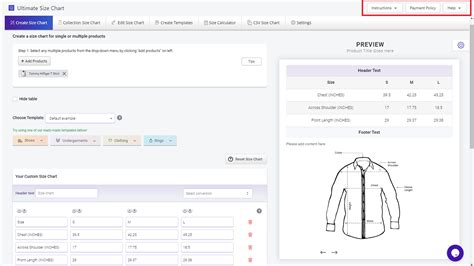 ultimate size chart shopify app your guide to shopify themes and apps