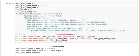 Solved Q2 B 30 Points Finding The Best Split Using Gini