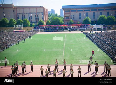 Military Training Of Hunan University Of Science And Technology Stock