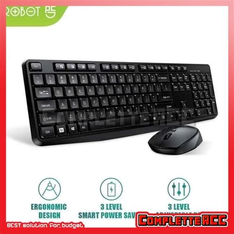 Jual Robot Km3100 Combo Set Optical Mouse And Keyboard Wireless 2 4g Garansi Resmi 1tahun
