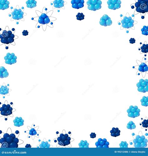 3d Abstract Scientific Background Stock Vector Illustration Of Element Nuclear 99212486