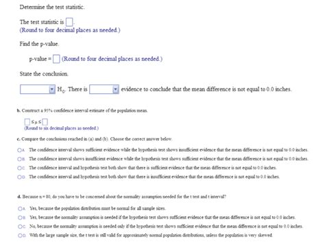Solved Differences Datathe Data For A Sample Of 80 Steel