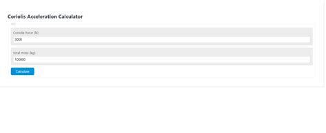 Coriolis Acceleration Calculator Calculator Academy