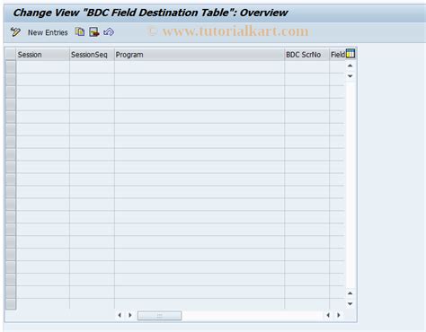 CICAI SAP Tcode BDC Field Destination