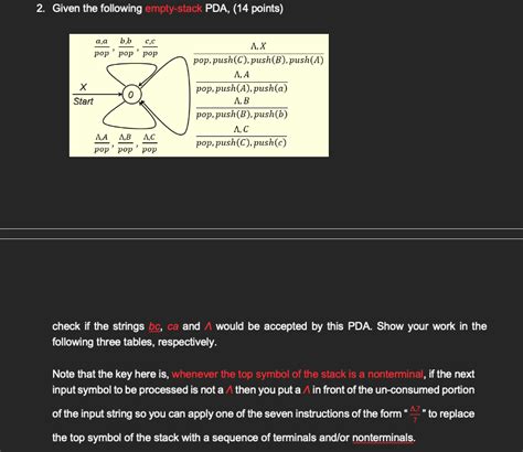 2 Given The Following Empty Stack Pda 14 Points