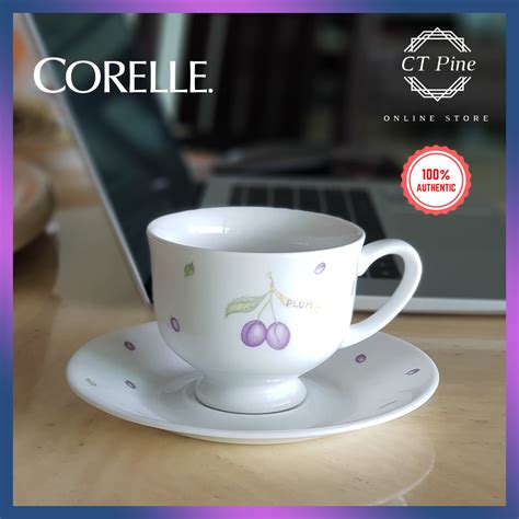 Corelle Tea Set Cup And Saucer Pu Rs Sr Pvg Cawan Dan Lapik High Tea Shopee Malaysia
