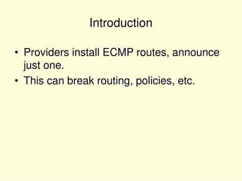 Ppt Advertising Equal Cost Multi Path Ecmp Routes In Bgp Powerpoint