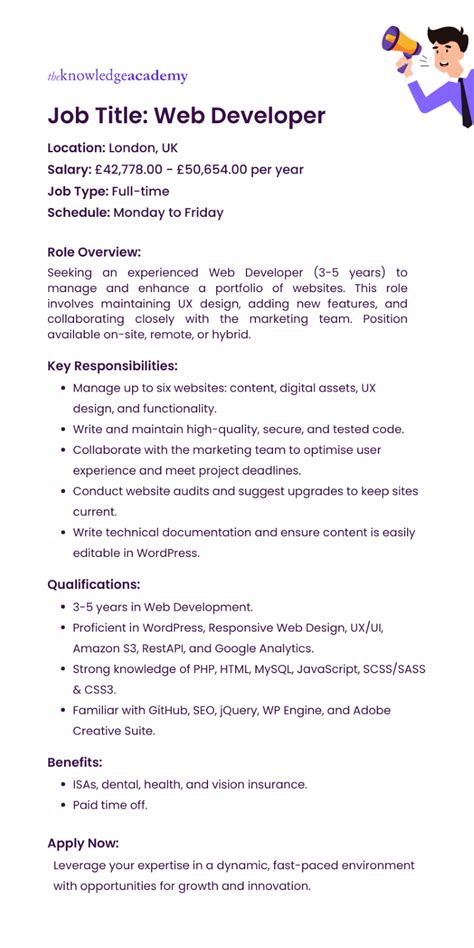 Web Developer Job Description Responsibilities Skills And Salary