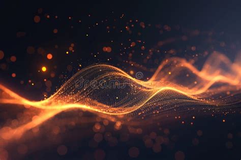 Abstract Golden Particle Wave Flow Aig41 Stock Illustration Illustration Of Creative Design