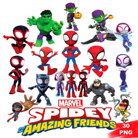 Spidey Clipart Bundle Spidey And His Amazing Friends Png Superhero