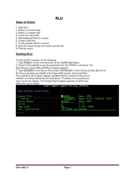 As400 Rlu Pdf Ibm Rpg Printer Computing